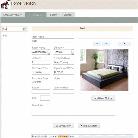 Free Home Inventory Database Template | Inventory Database Templates ... Free Home Inventory Database Template | Inventory Database Templates ...